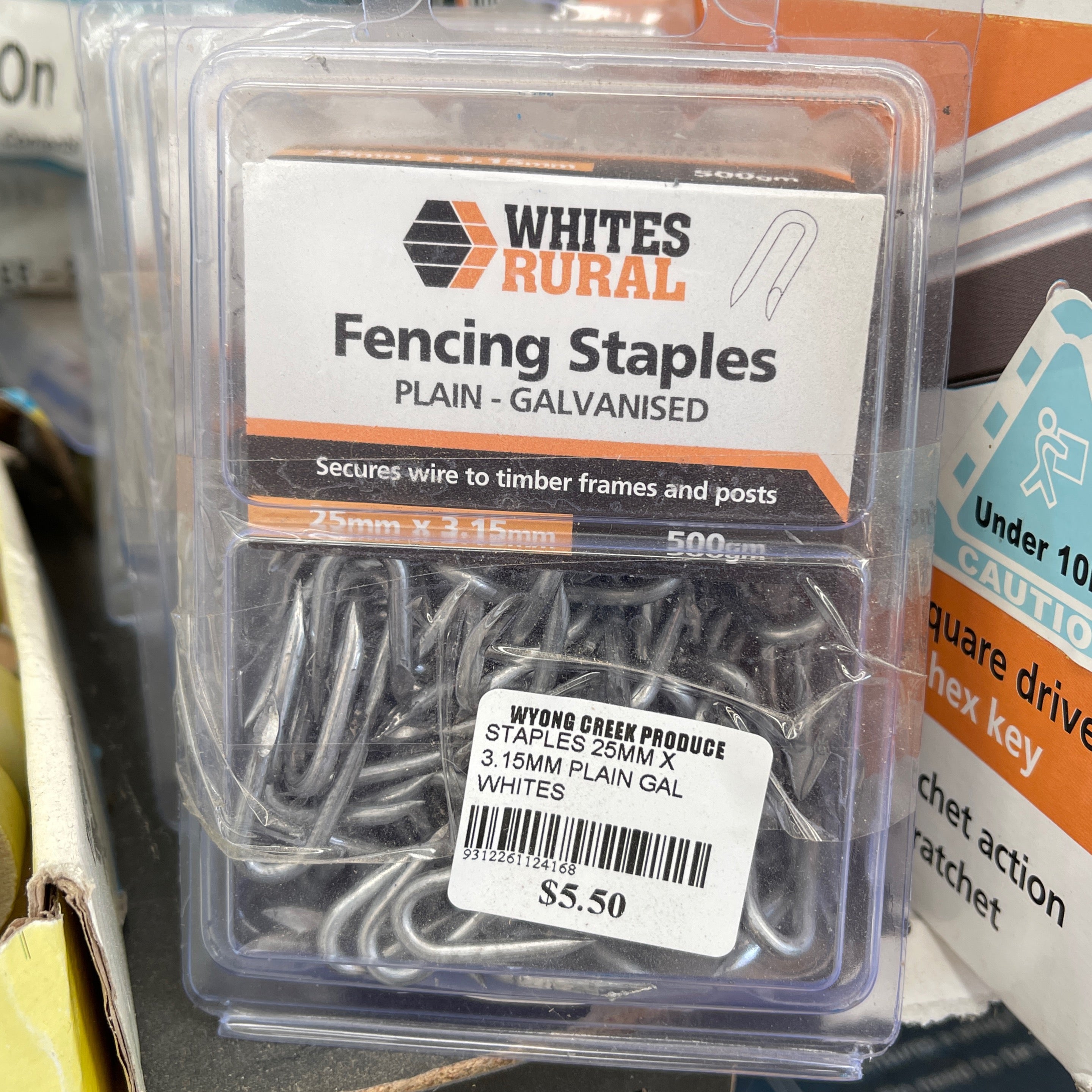 Whites - Fencing Staples 25mm X 3.15mm 3kg | Yarramalong Farm Supplies