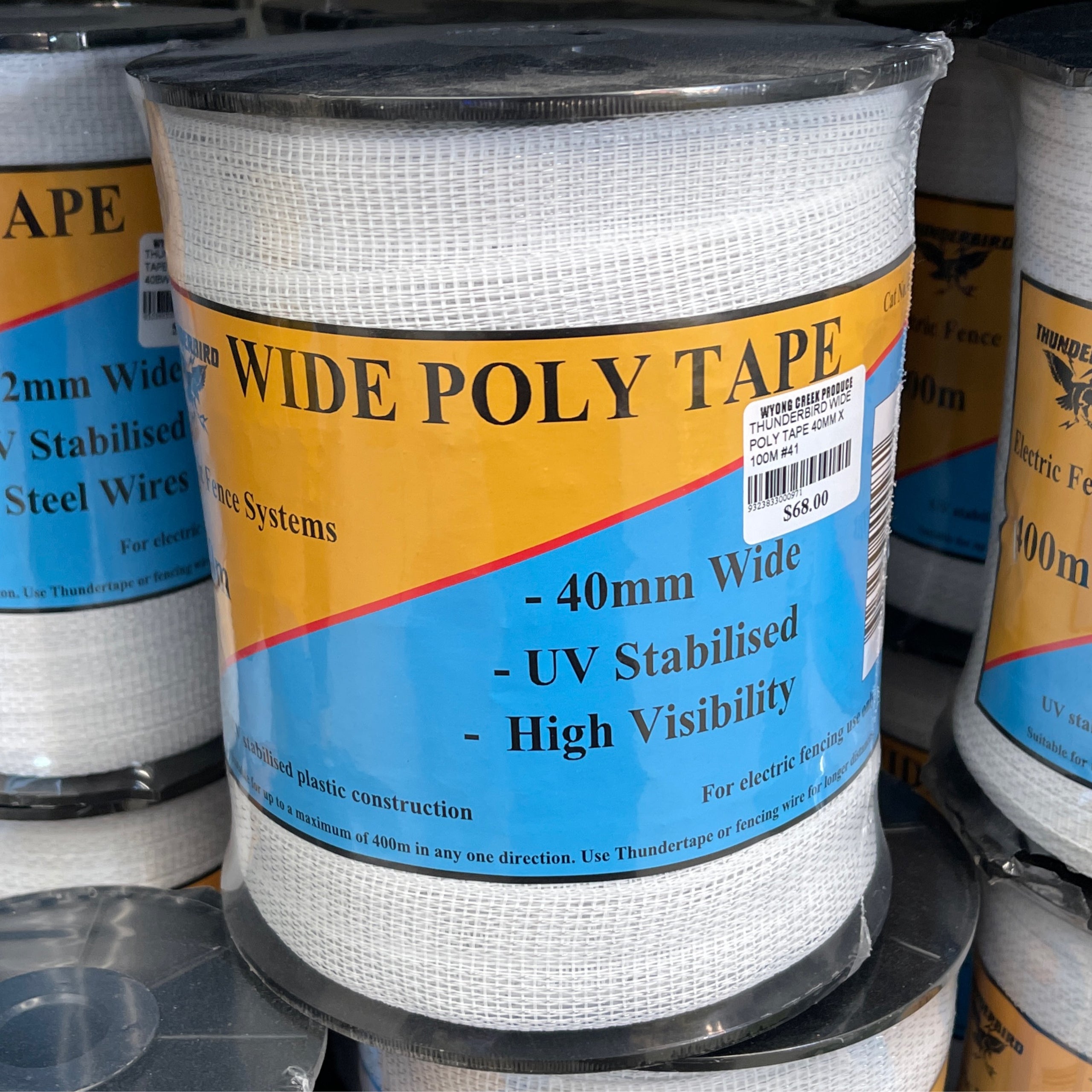 Thunderbird - Poly Tape Wide (40MM x 100 M) EF-41 | Yarramalong Farm ...