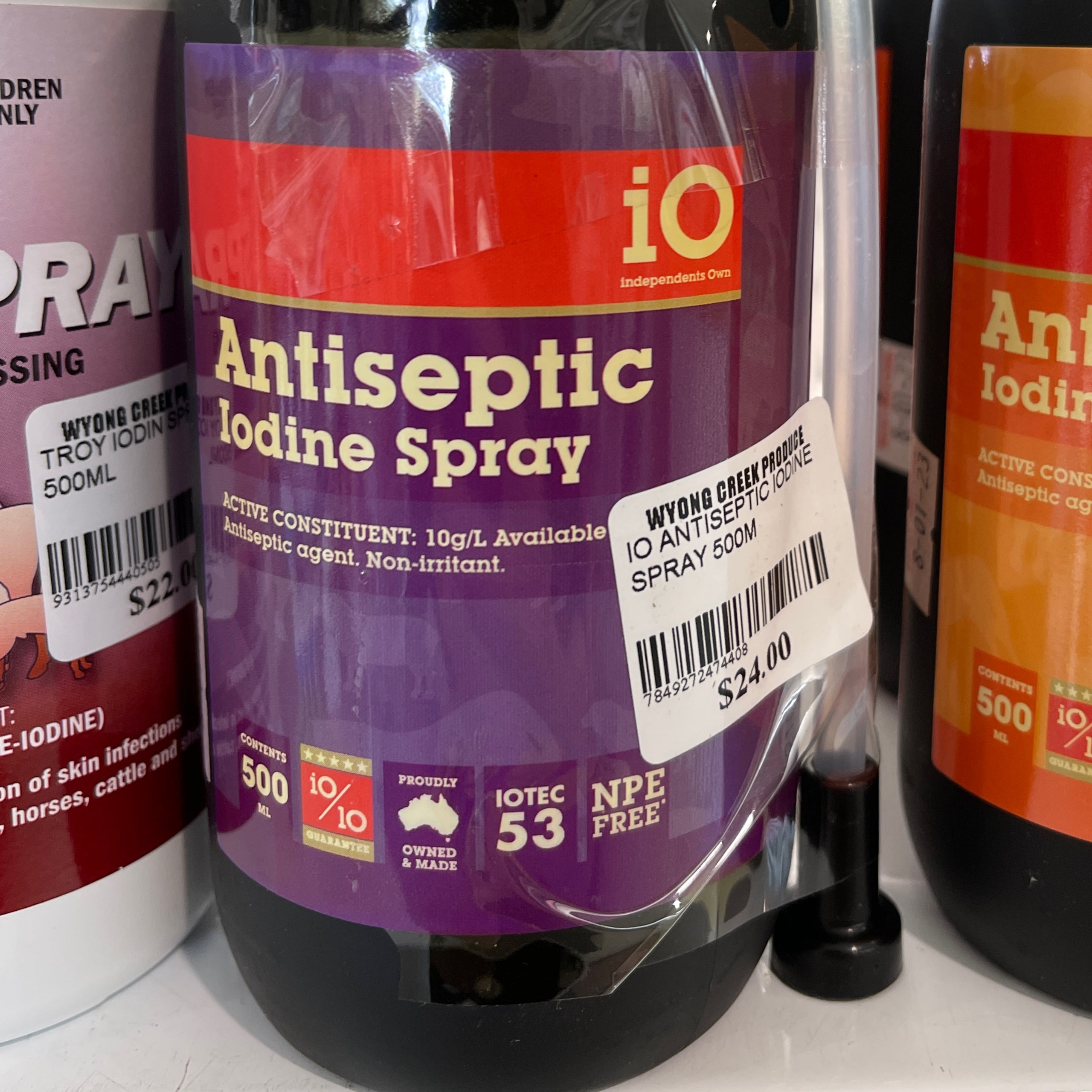 IO - Antiseptic Iodine Spray (500 ML) | Yarramalong Farm Supplies